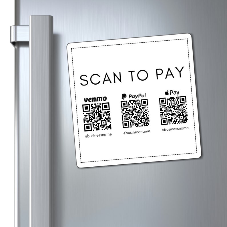 Scan to Pay Custom Magnet Airbnb Magnet QR Code Magnet Cashapp Venmo ...