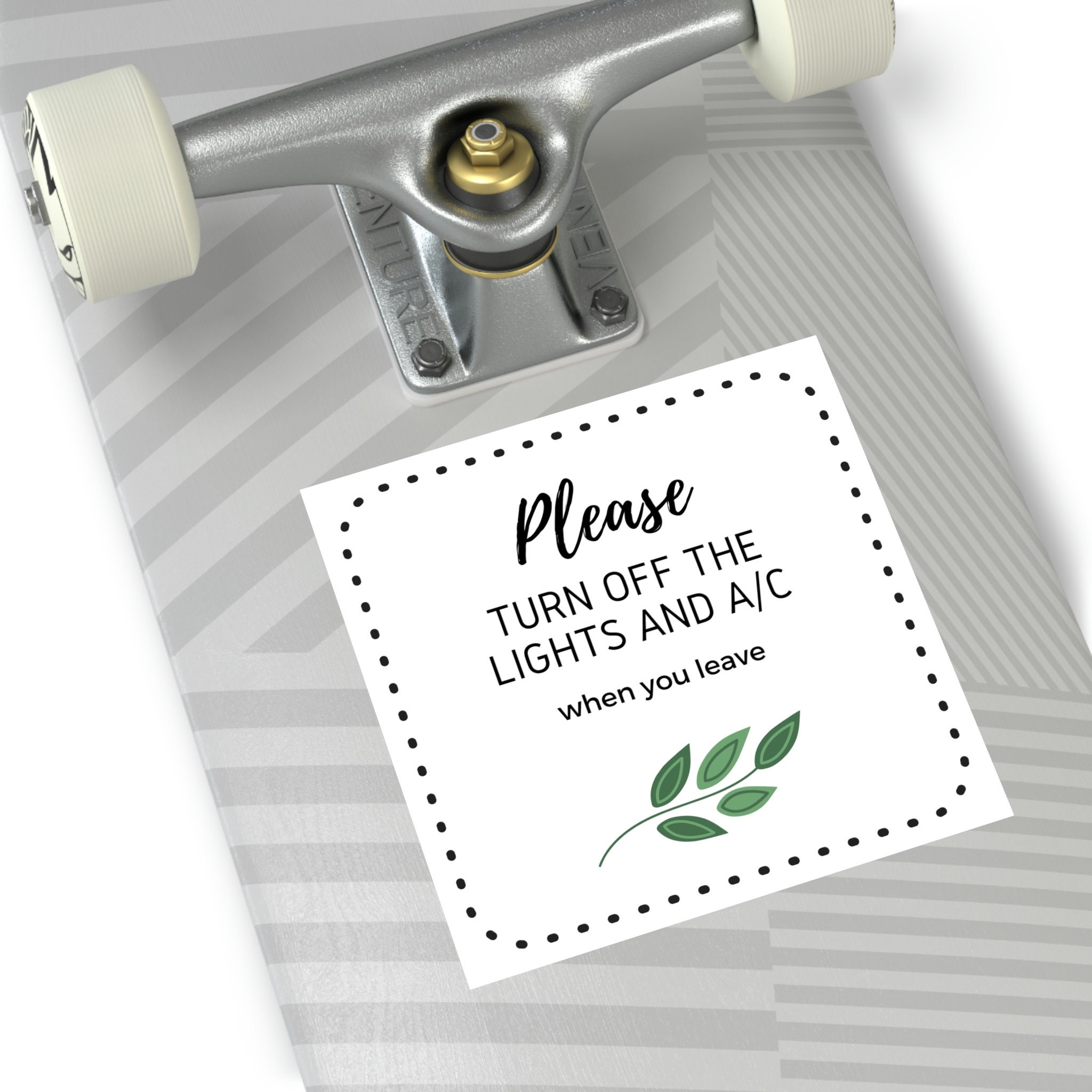 Turn off the Lights Vinyl Sticker | Airbnb Energy Saving Sticker ...