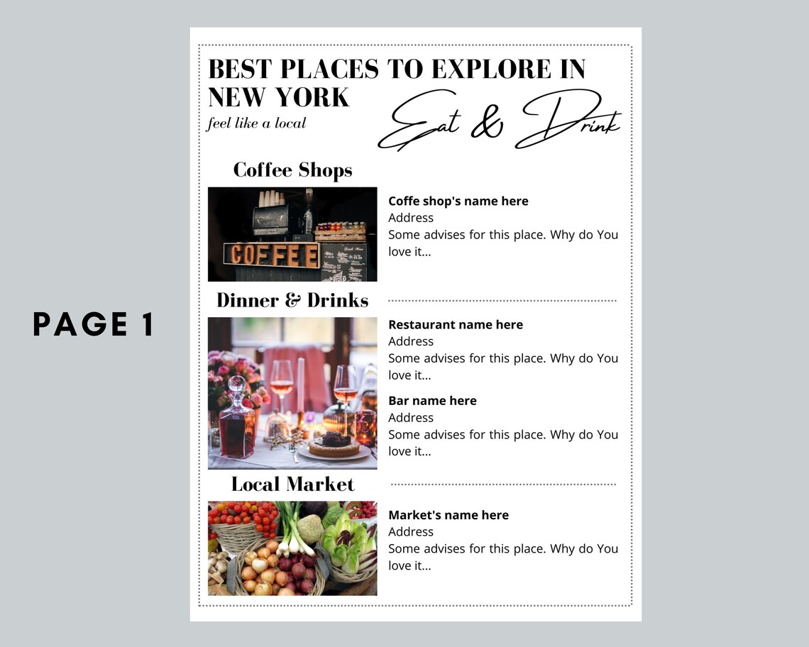 Airbnb Real Estate Local Guide Template | City Guide Flyer | Local ...