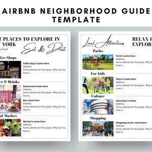 Airbnb Neighborhood Guide Template | Airbnb Canva Template | Real ...