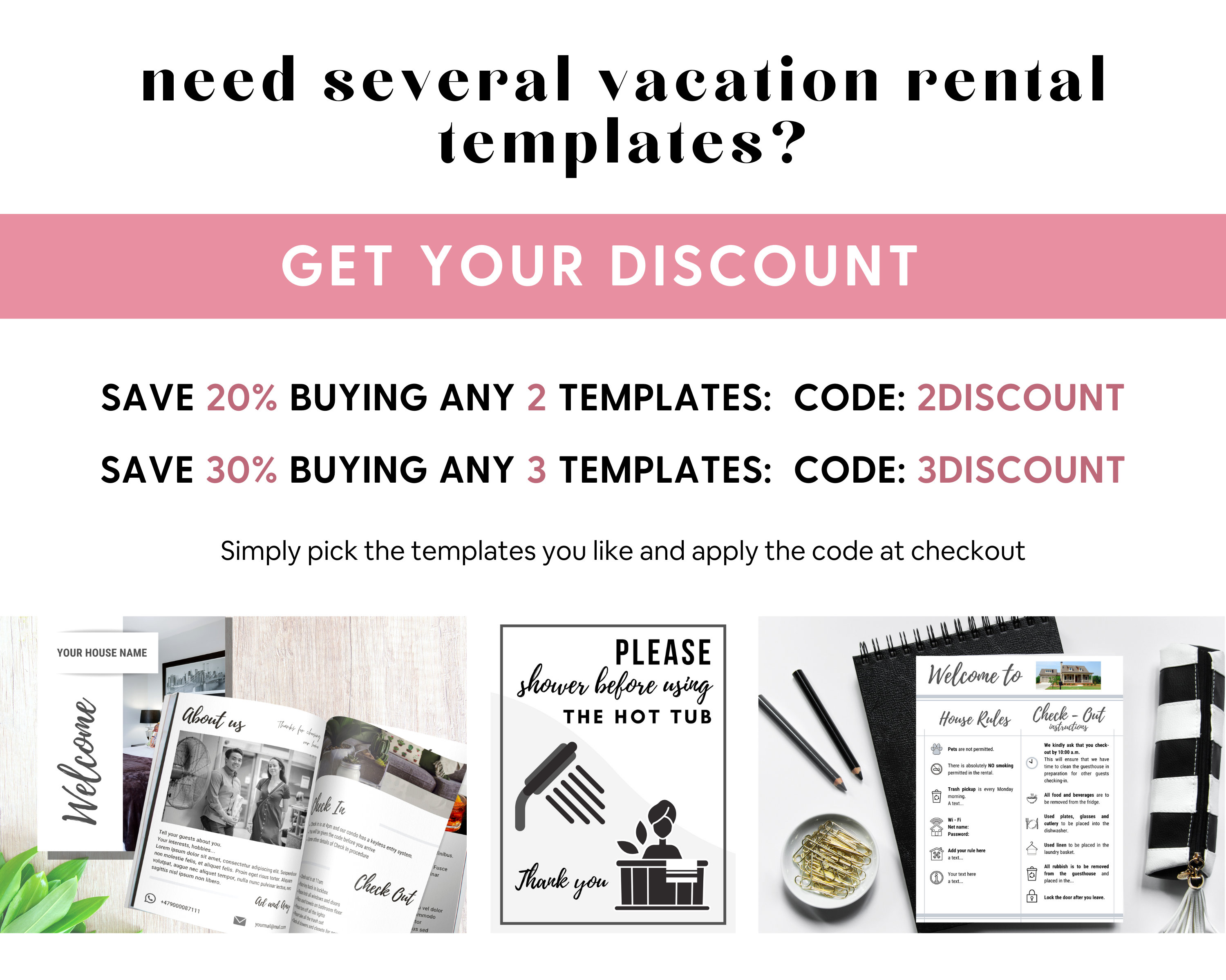 Airbnb 2 Pages Quick Welcome Guide | Fillable and Editable Airbnb ...