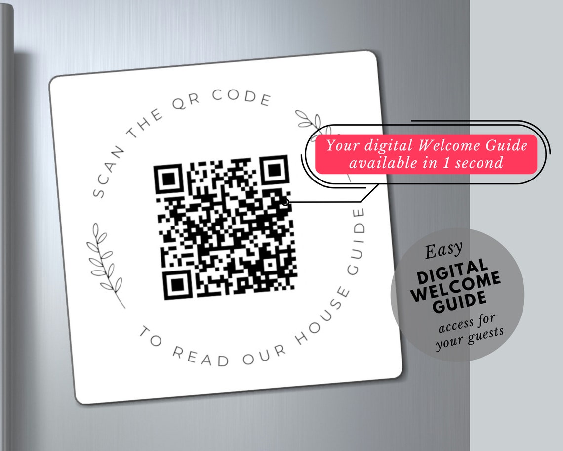 Airbnb Magnet | QR Code Magnet | House Manual QR Code - Etsy