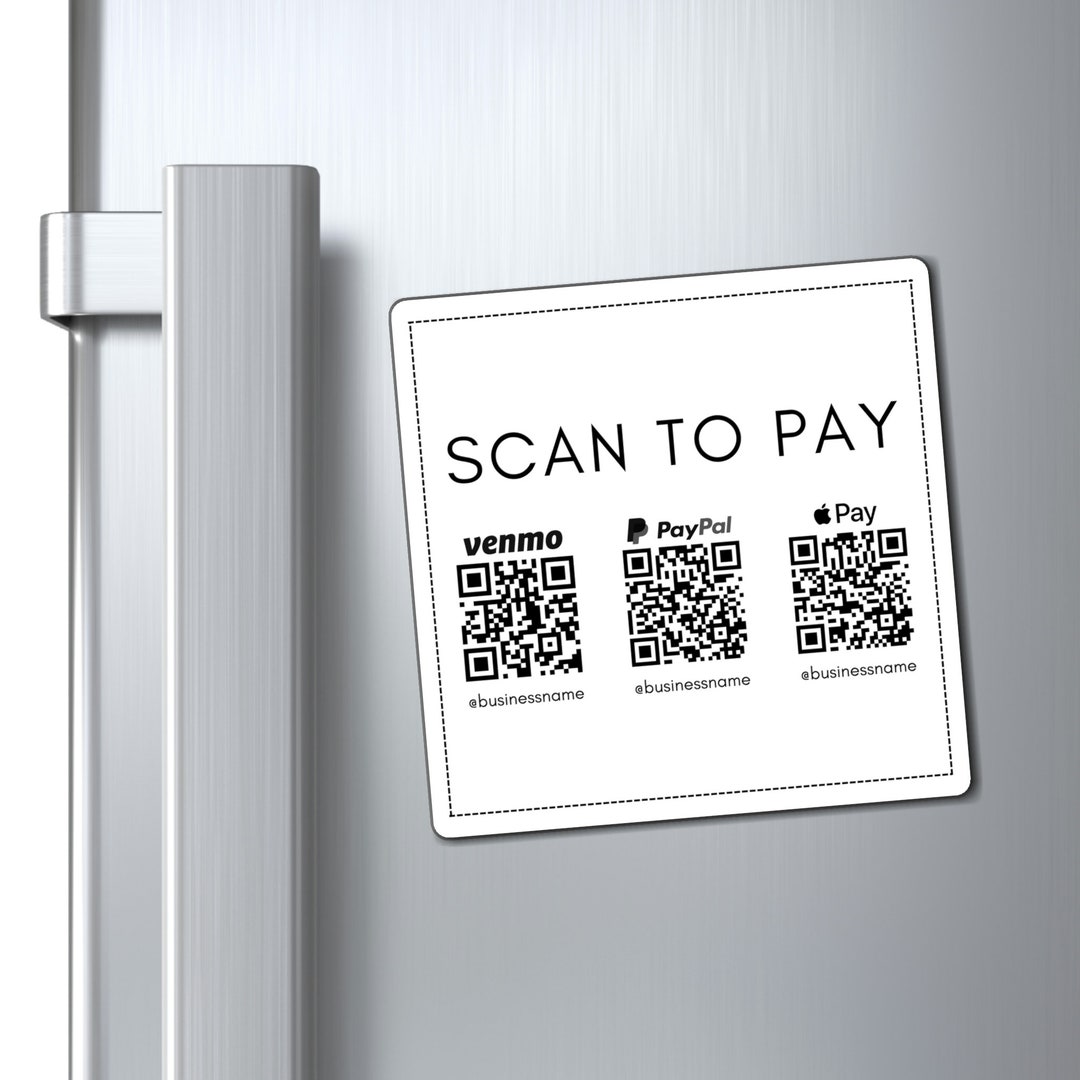 Custom Scan to Pay Magnet: Personalized QR Code for Business - Etsy