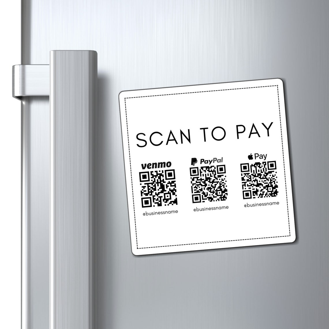 Scan to Pay Custom Magnet Airbnb Magnet QR Code Magnet Cashapp Venmo ...