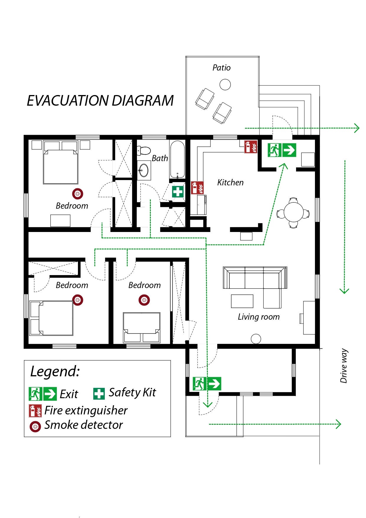 Custom Emergency Floor Plan Evacuation Plan - Etsy