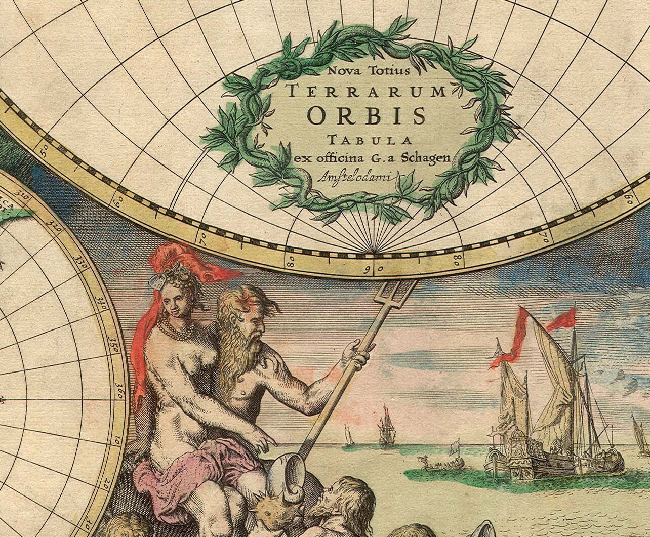 Old world map 1689 historical vintage poster ancient wall art | Etsy