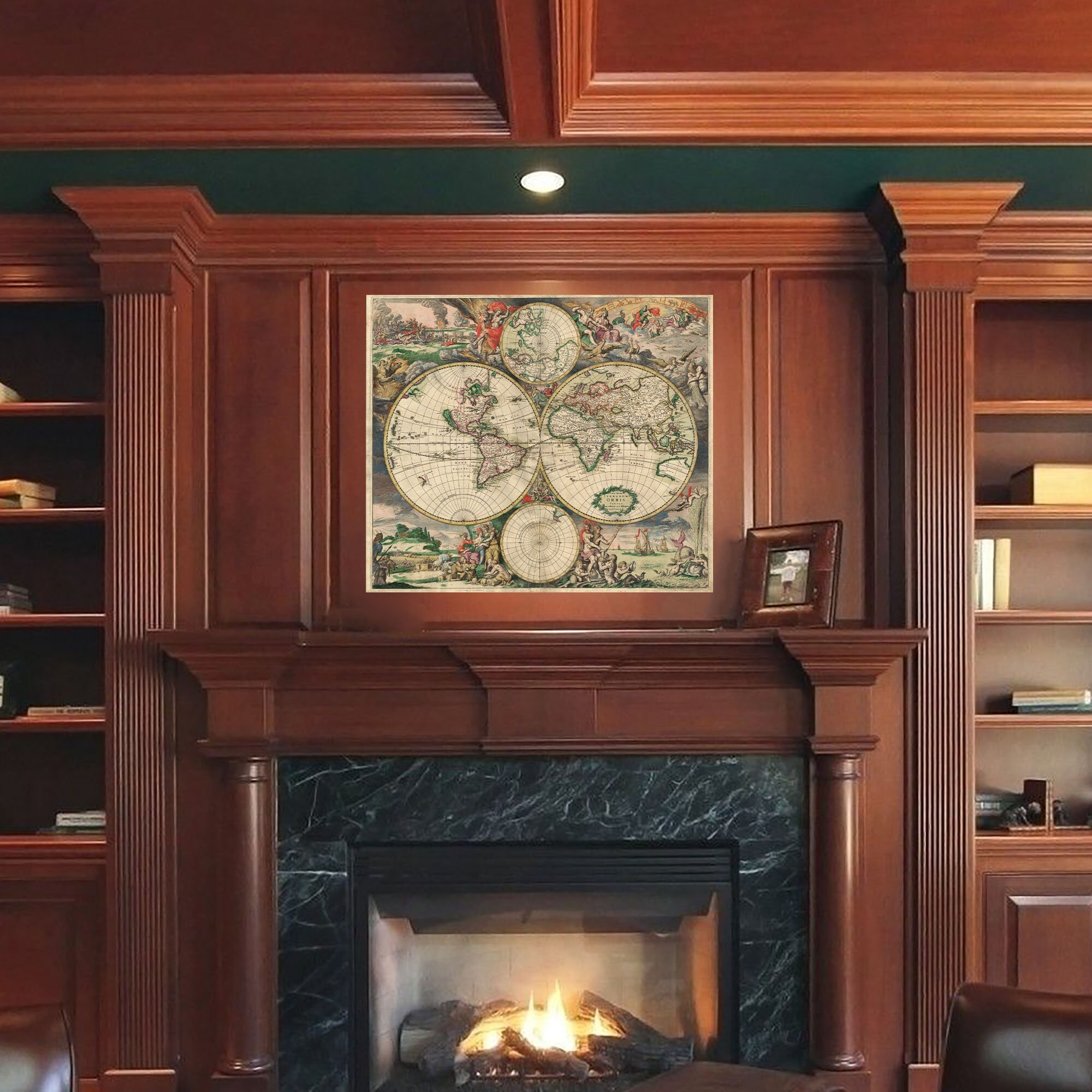 Old world map 1689 historical vintage poster ancient wall art | Etsy