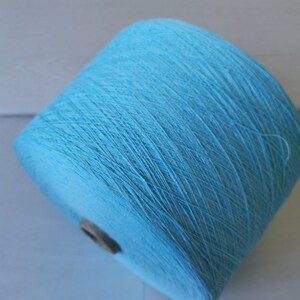 Sky Blue Cotton yarn for knitting crocheting machine knitting | Etsy