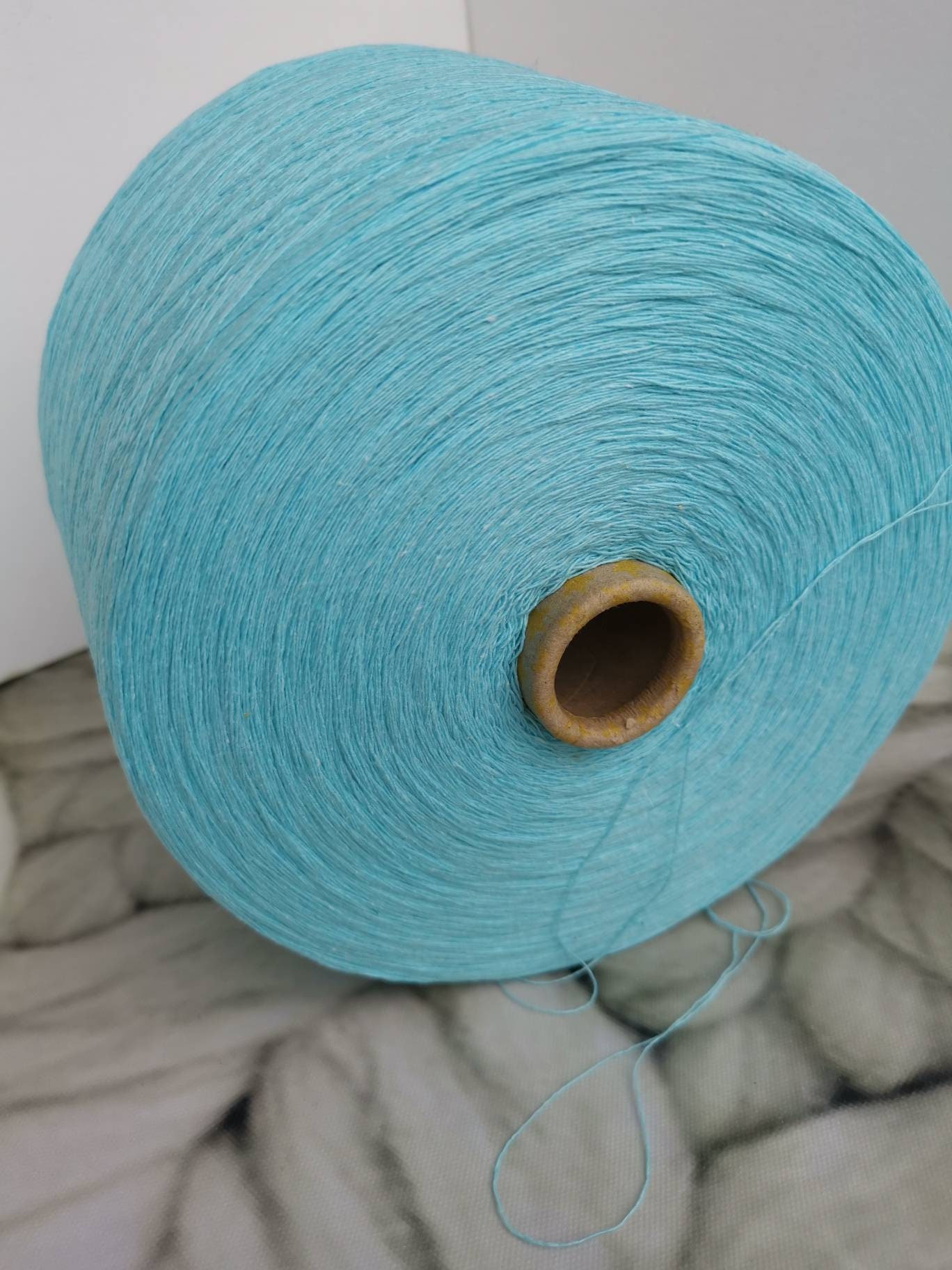 Sky Blue Cotton Yarn for Knitting Crocheting Machine Knitting - Etsy
