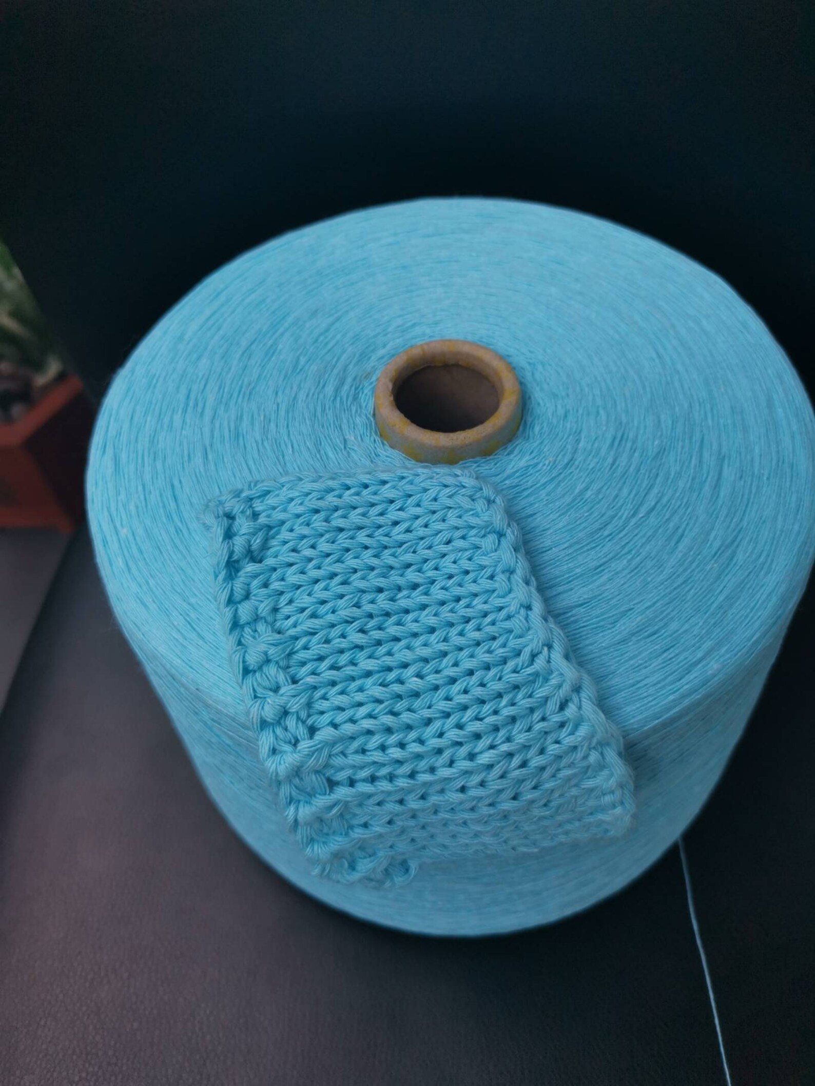Sky Blue Cotton yarn for knitting crocheting machine knitting | Etsy