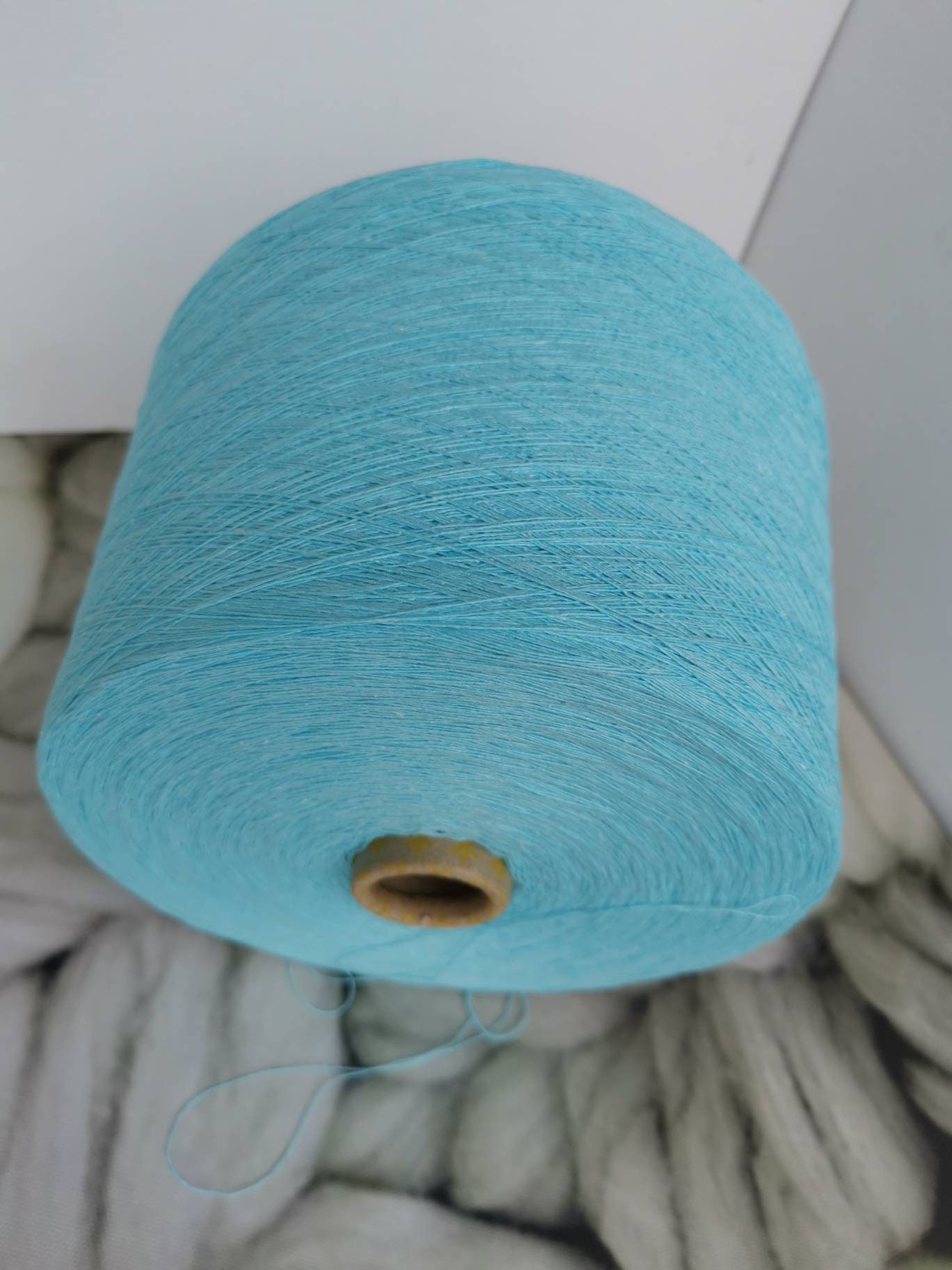 Sky Blue Cotton Yarn for Knitting Crocheting Machine Knitting - Etsy