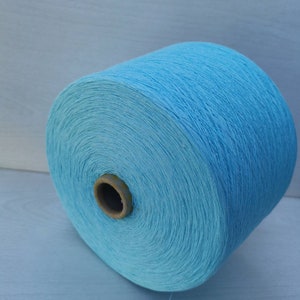 Sky Blue Cotton yarn for knitting crocheting machine knitting | Etsy