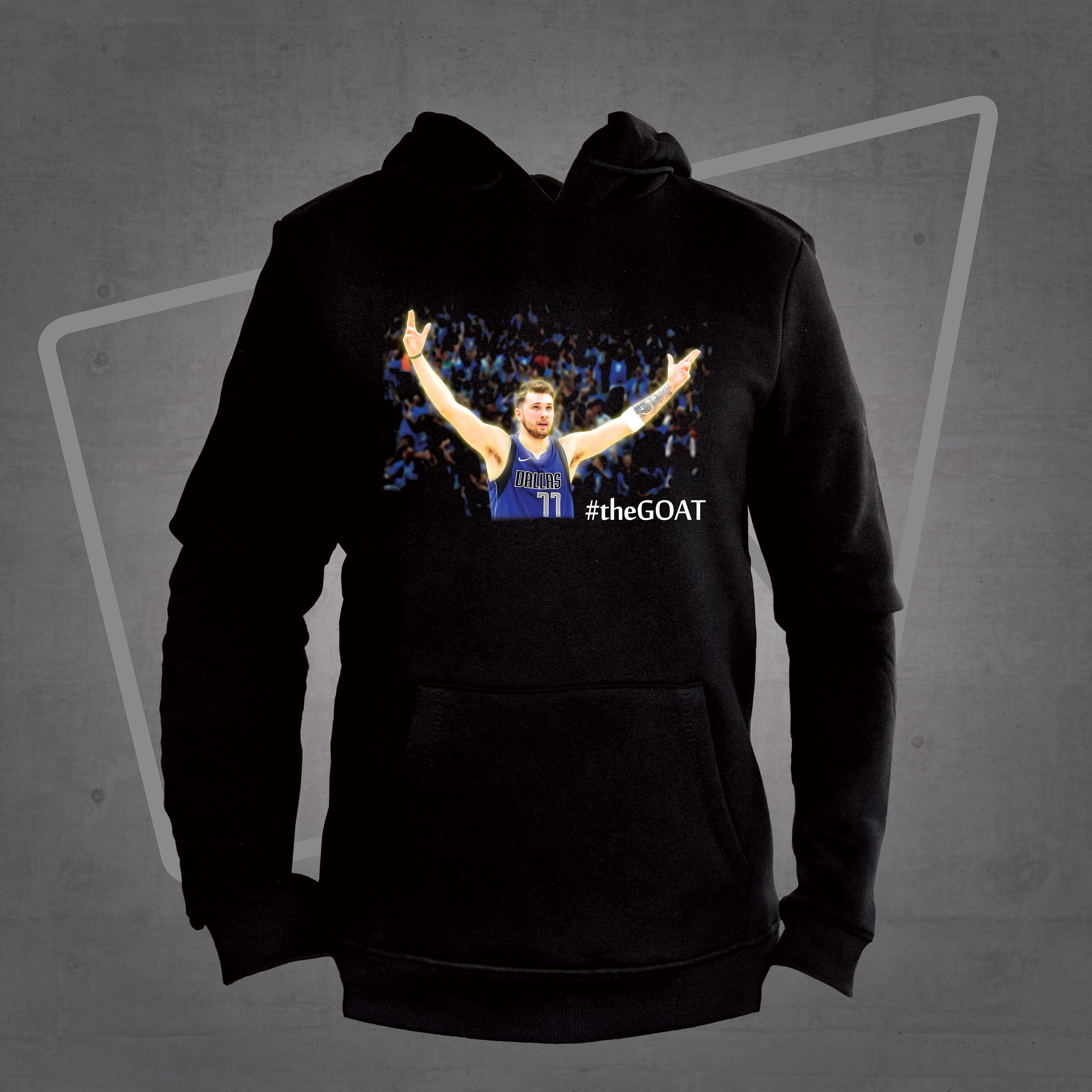 Luka Doncic the GOAT Basketball Black Hoodie Tshirt - Etsy