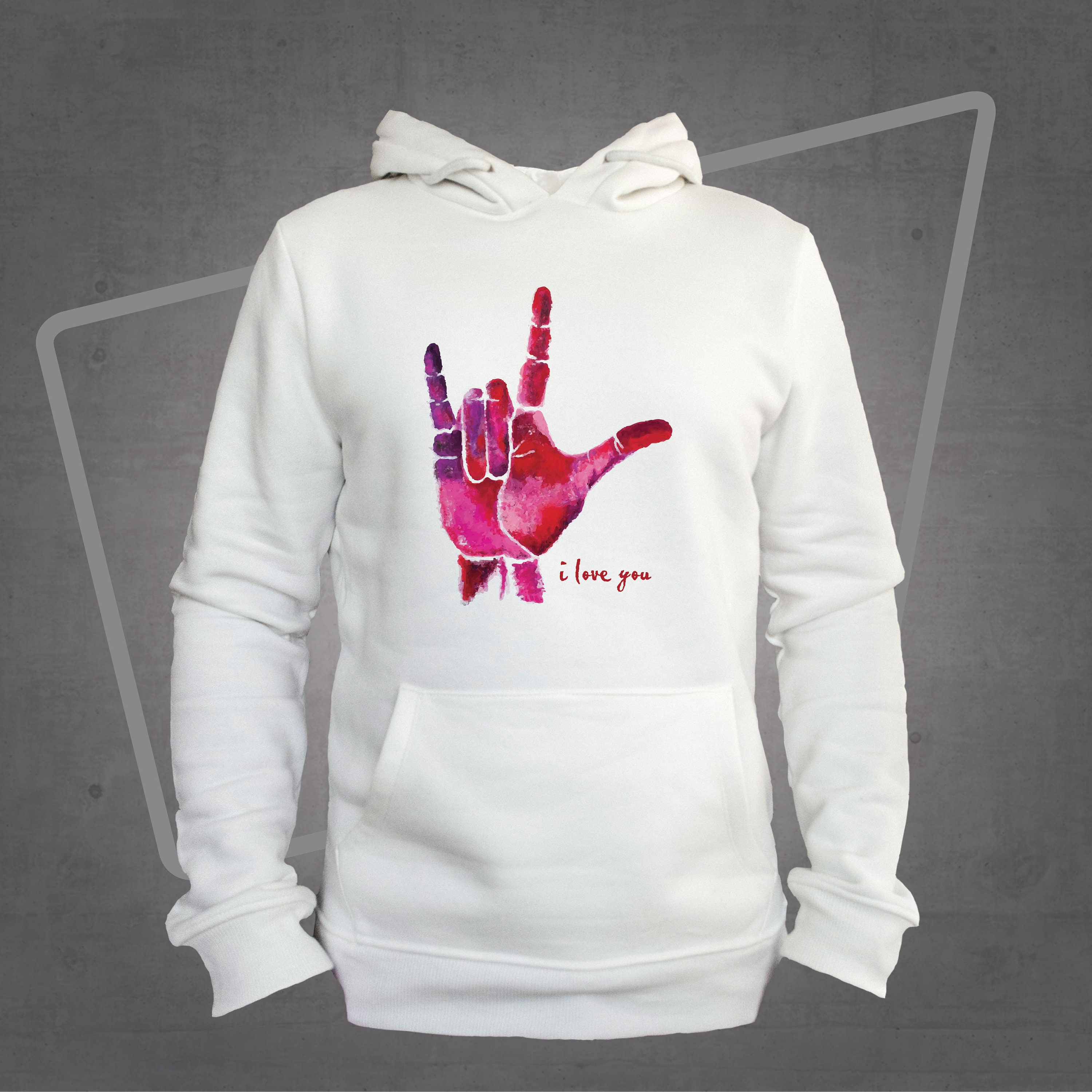 Sign Language I Love You Hoodie Asl Sign Language Shirt I - Etsy