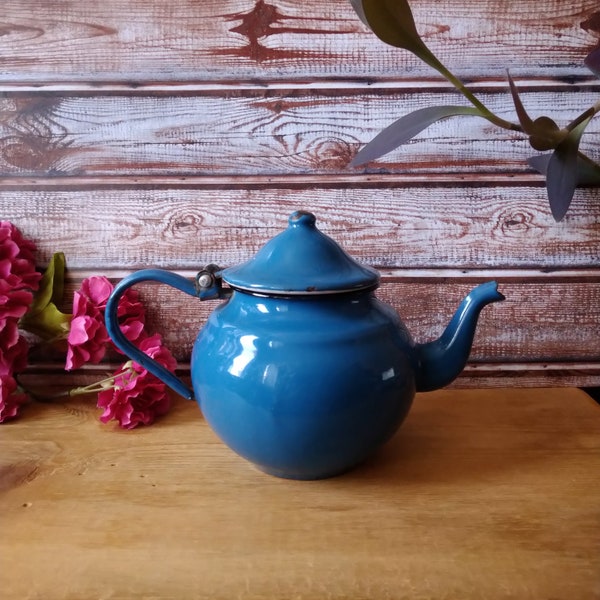 Blue Tea Kettle - Etsy