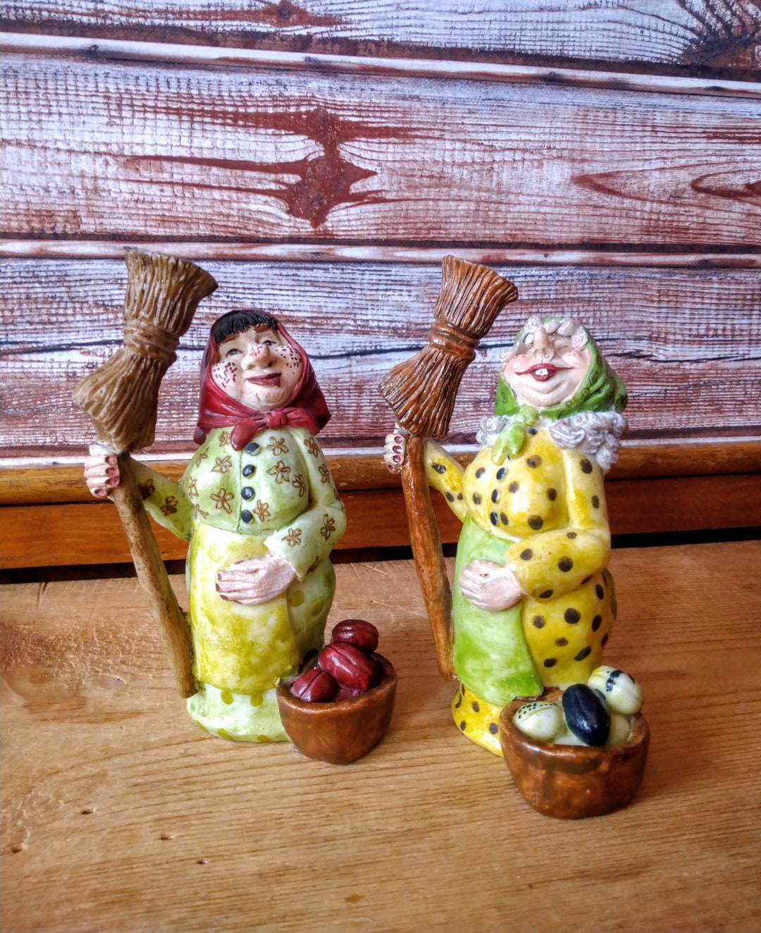 Vintage Ceramic Statues Designer Ceramic Figurines of Two Old - Etsy