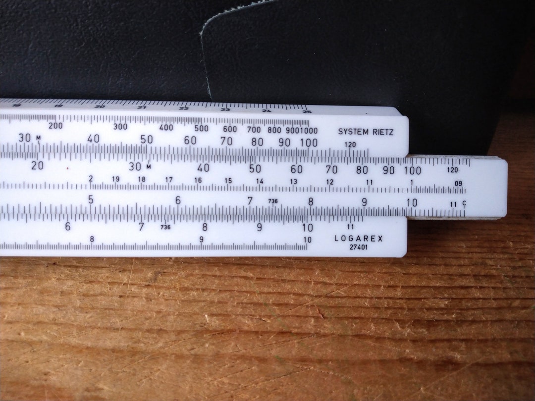 Vintage Logarex 27401 Slide Ruler With Leather Case - Etsy