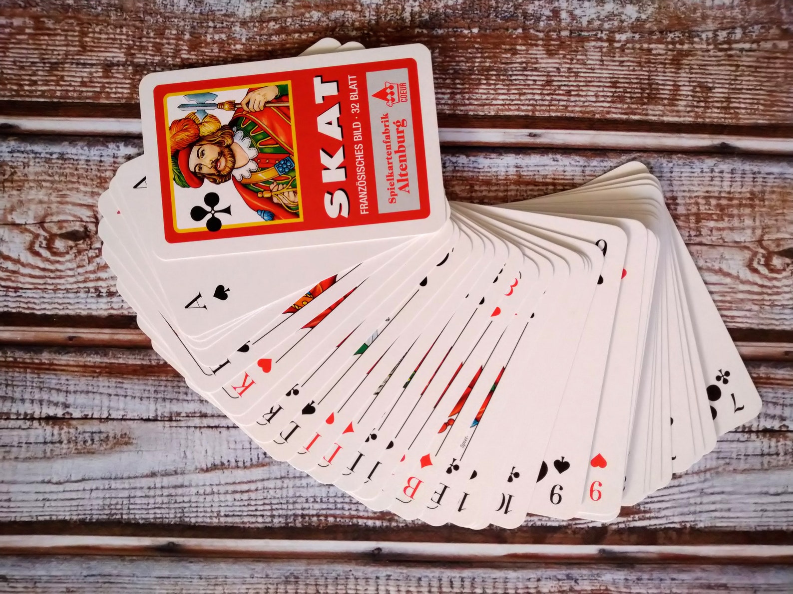 Vintage SKAT Playing Cards, Never Used, German Playing Cards, Deck 32 ...
