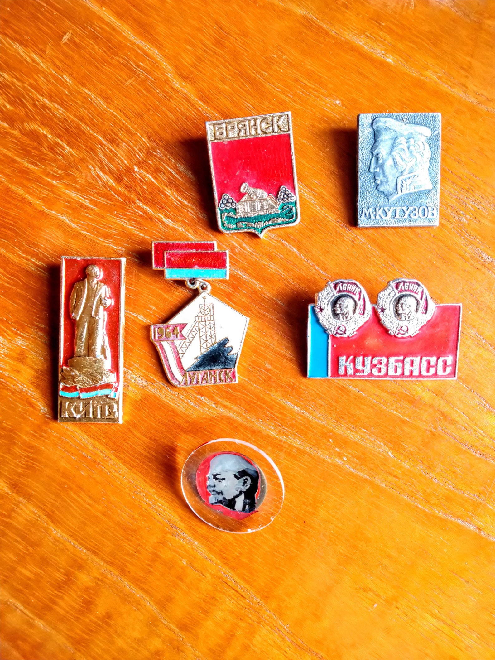 Lot of 6 Soviet Pins, USSR Badges, Soviet Pins, Soviet Era, Enamel Pin ...