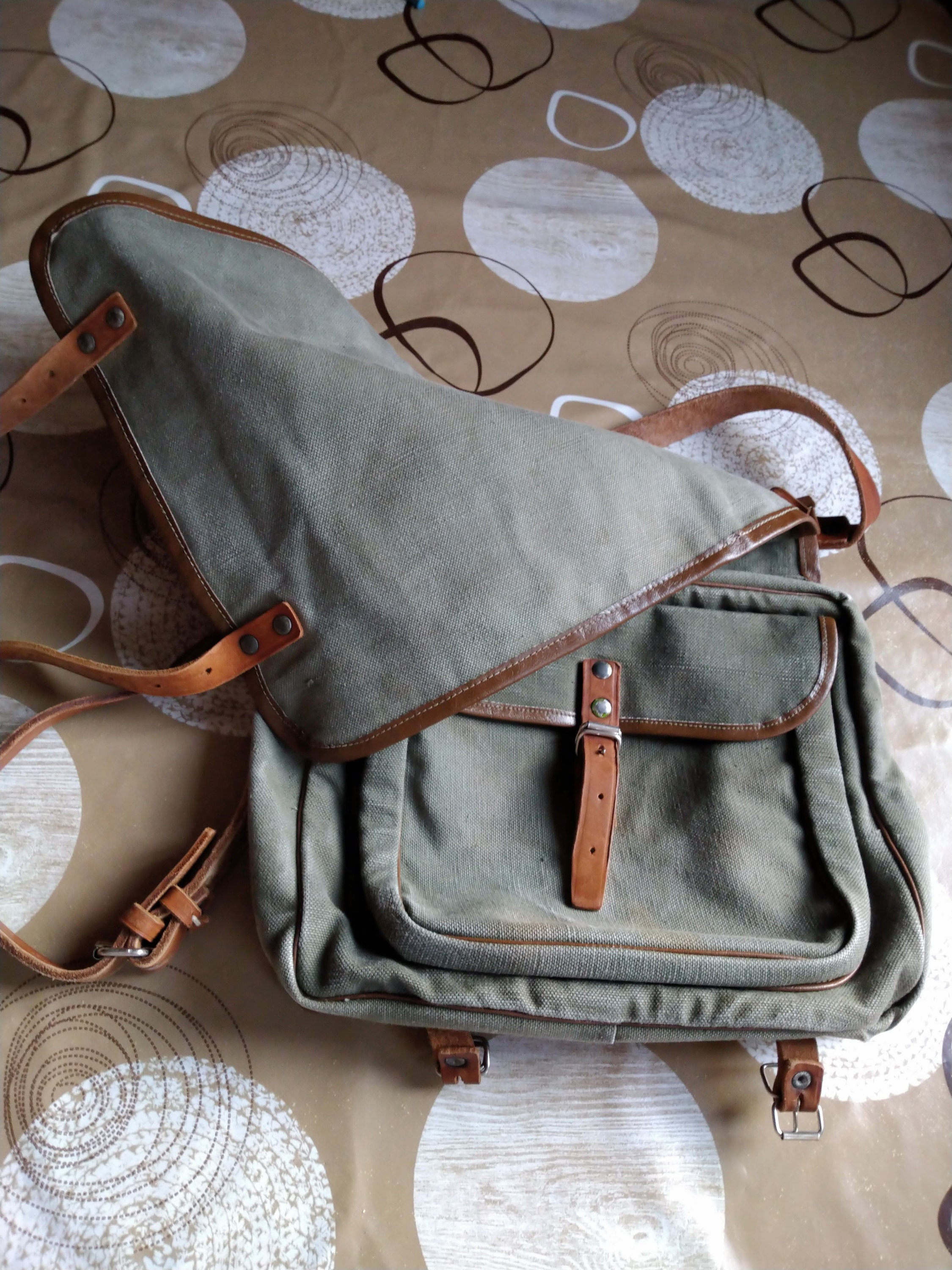 Canvas Messenger Bag Military Bag Canvas Shoulder Bag - Etsy