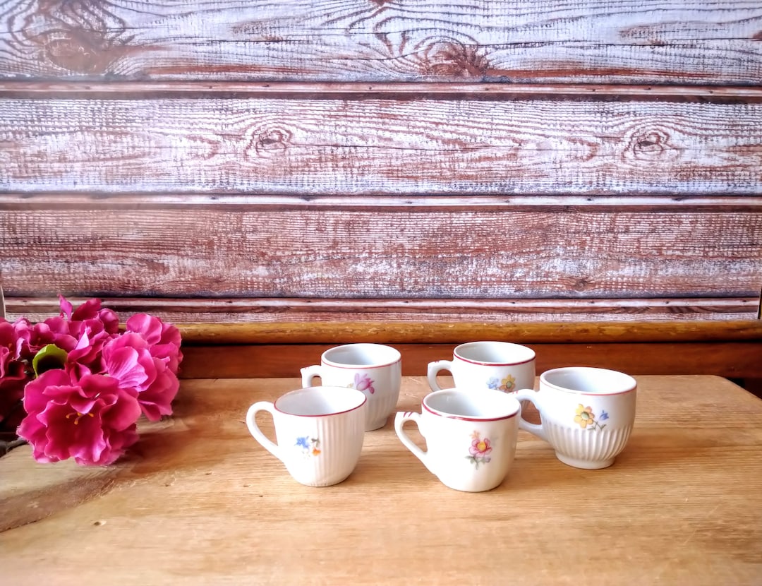Vintage Lot of Diferent Porcelain Very Small Cups Small White - Etsy