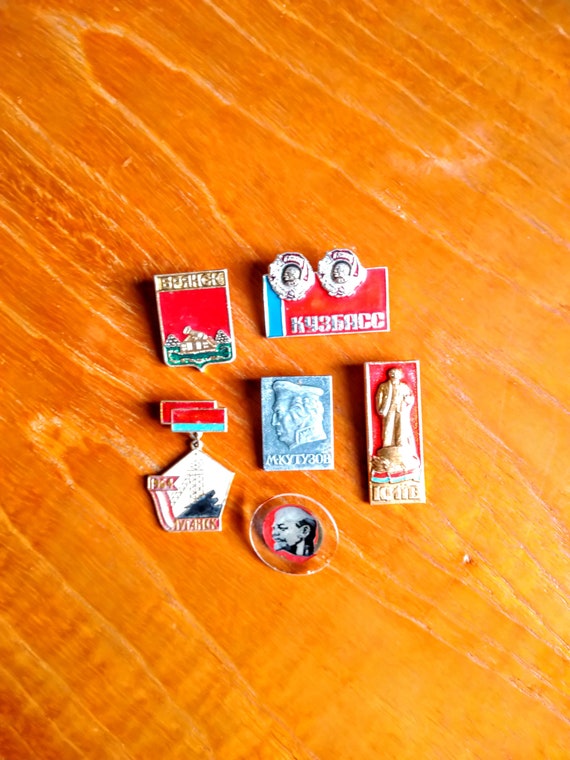 Lot of 6 Soviet pins USSR badges Soviet pins Soviet era | Etsy