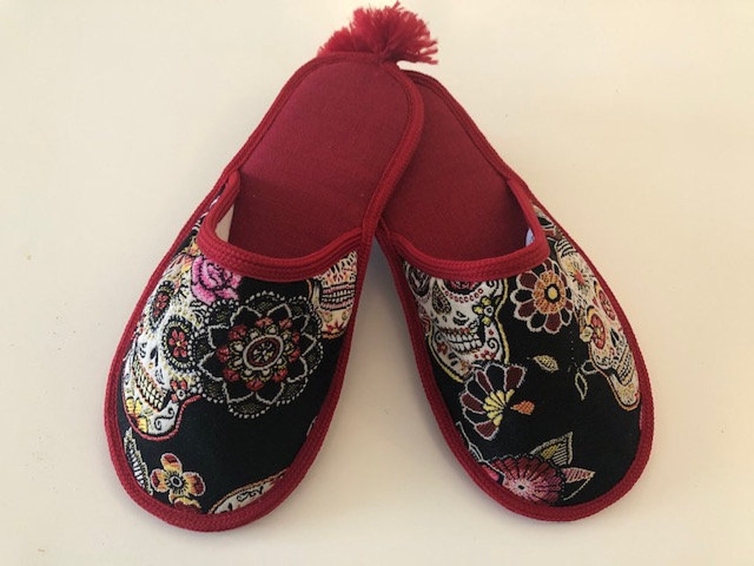 Slippers "model Skull" in the Style of the Mexican Holiday "dia De ...