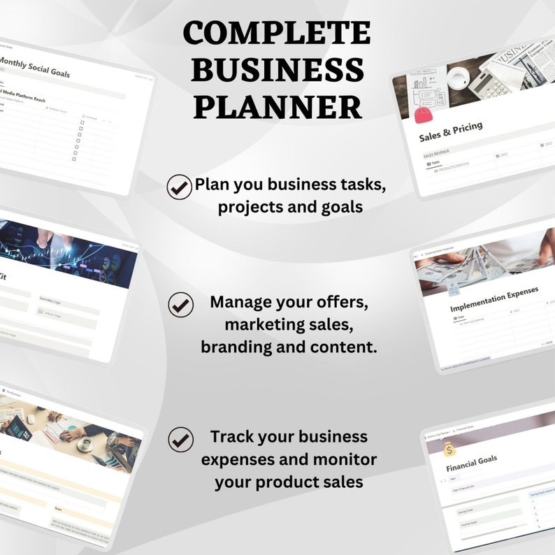 Notion Business Planner Notion Dashboard Freelancer Planner Notion ...