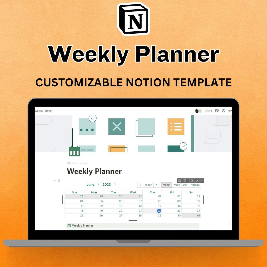 Notion Weekly Planner | Notion Template | All in One Notion Dashboard ...