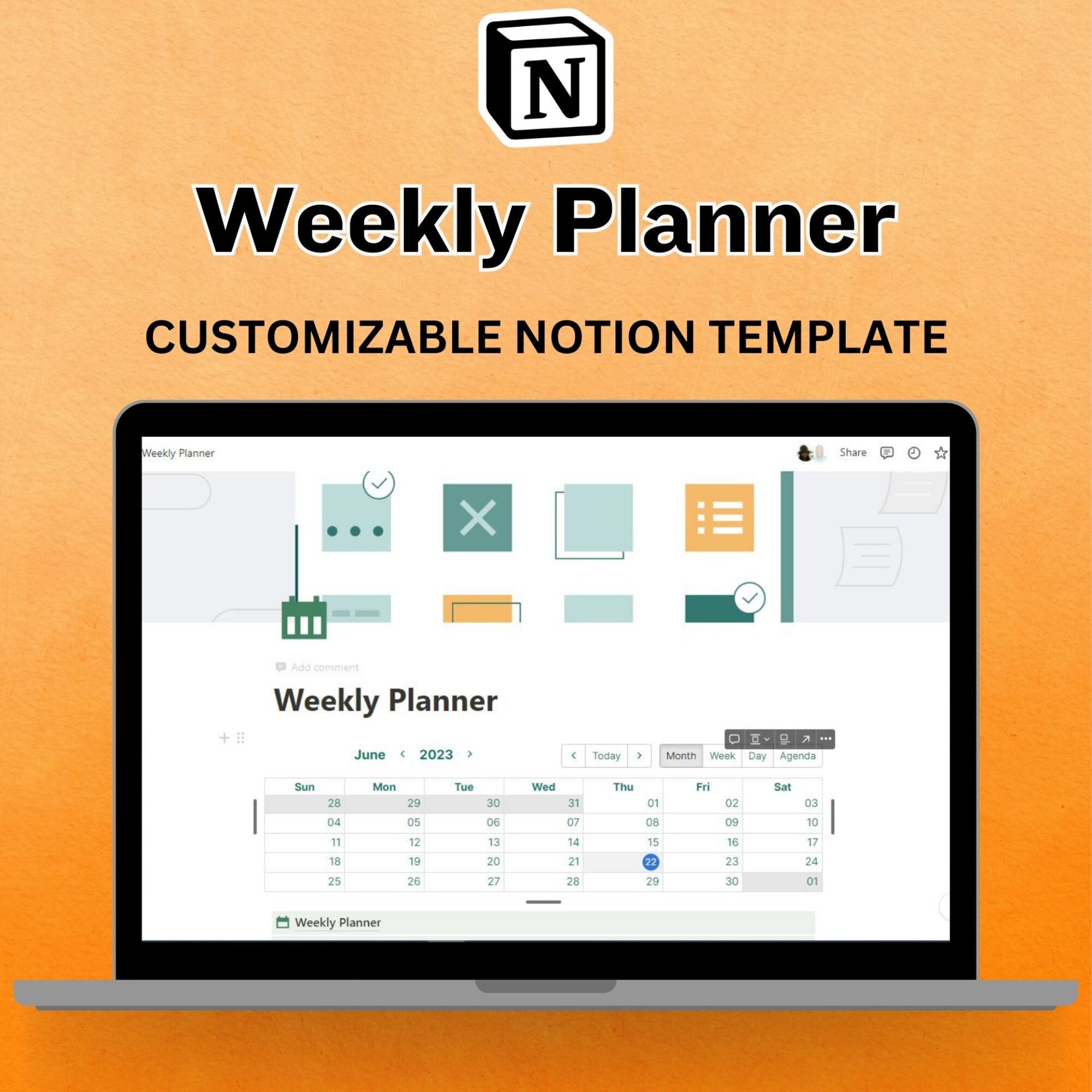 Notion Weekly Planner Notion Template All in One Notion Dashboard ...