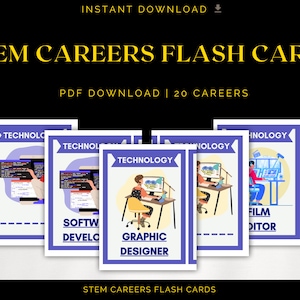 STEM Career Flash Cards | Simple Stem | Stem Building | Printable ...