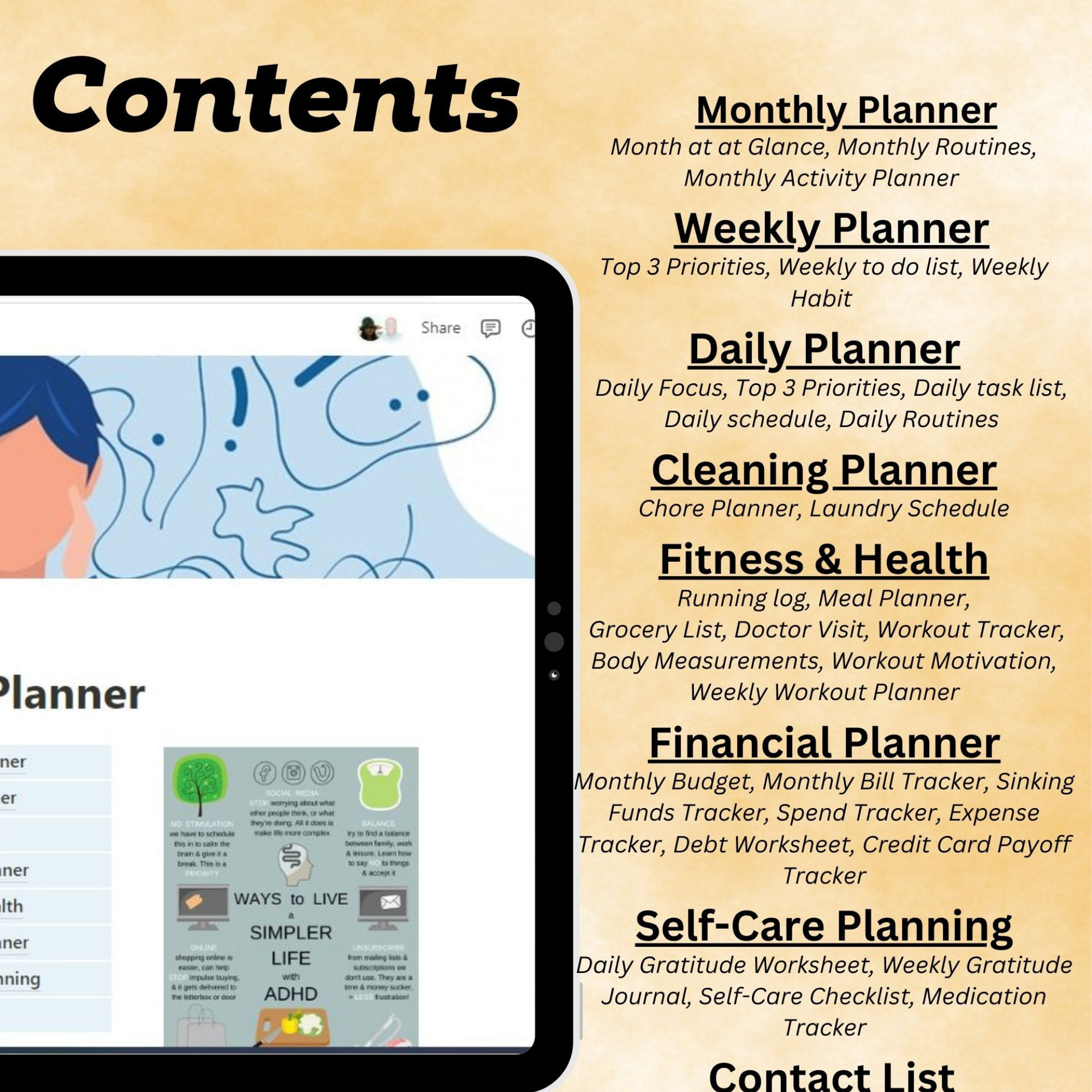Adhd Planner Adults 2023 Digital Planner Adhd Organization Notion ...