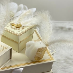 Birthday Swan Candle Gift Personalized White Swan Favors - Etsy