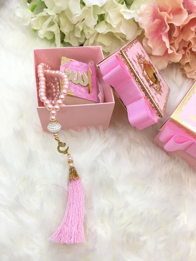 Pink Islamic Wedding Mini Quran Book Gift Set Muslim Baby Eid - Etsy