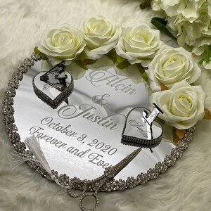 Buy Personalized Wedding Ring Plate Ceremony Engagement Ring Online in ...