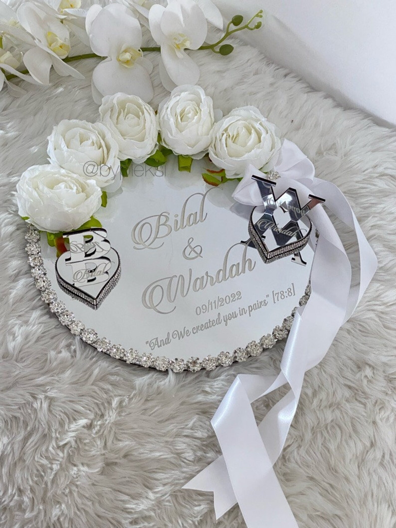 Buy Personalized Wedding Ring Plate Ceremony Engagement Ring Online in ...