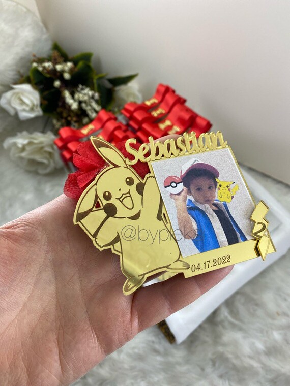 Personalized Pikachu Photo Frames Pokemon First Birthday - Etsy