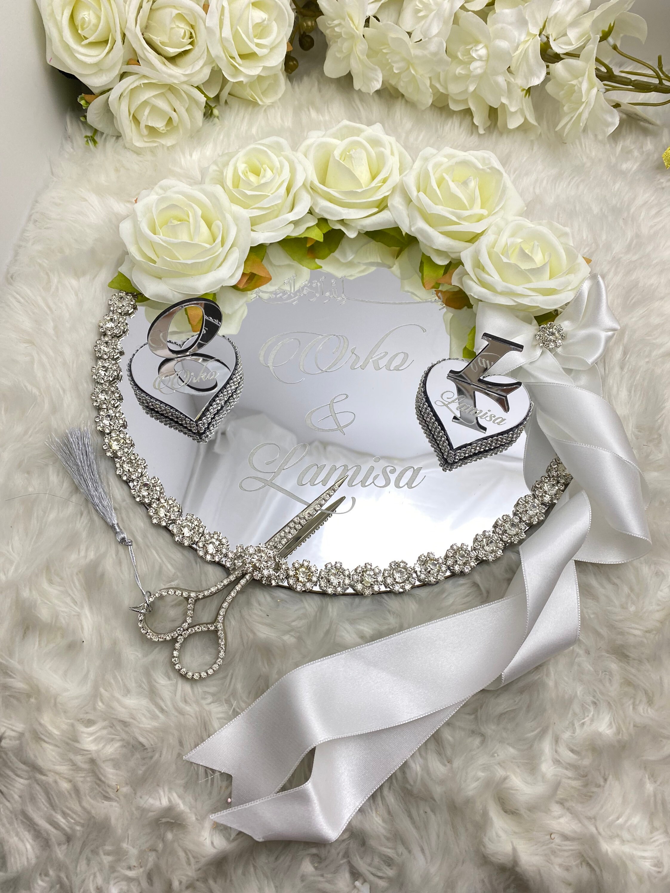 Personalized Wedding Ring Plate Ceremony Engagement Ring - Etsy India