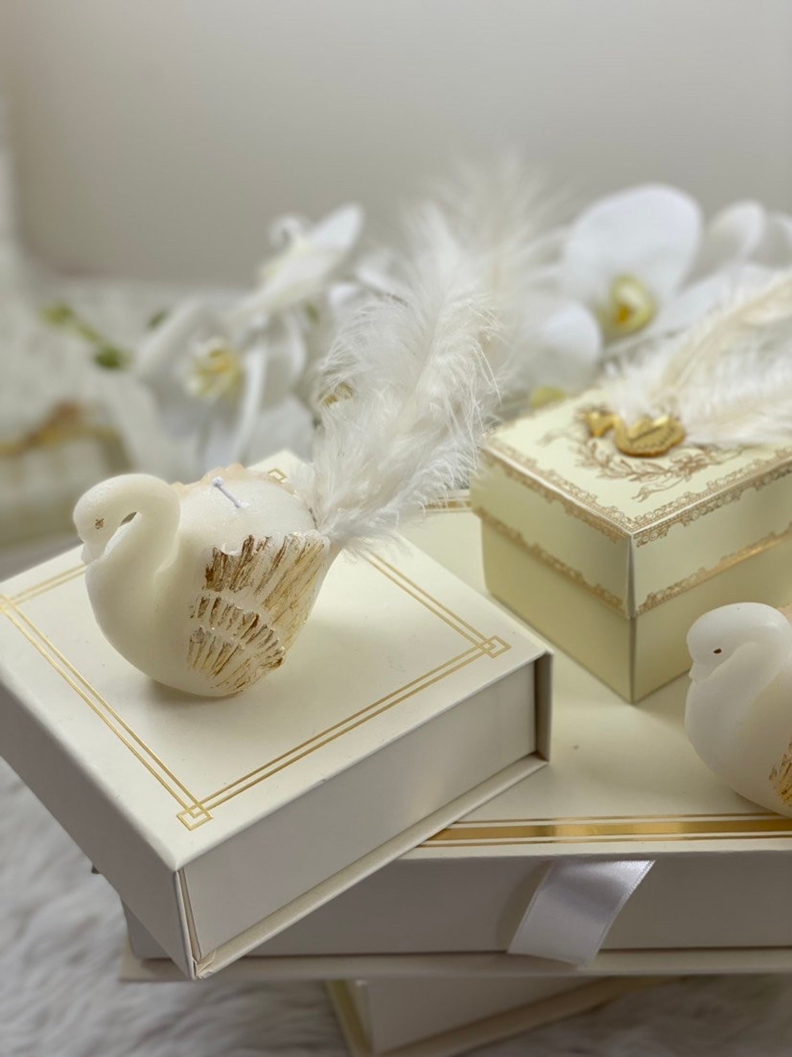 Birthday Swan Candle Gift Personalized White Swan Favors - Etsy