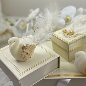 Birthday Swan Candle Gift Personalized White Swan Favors - Etsy