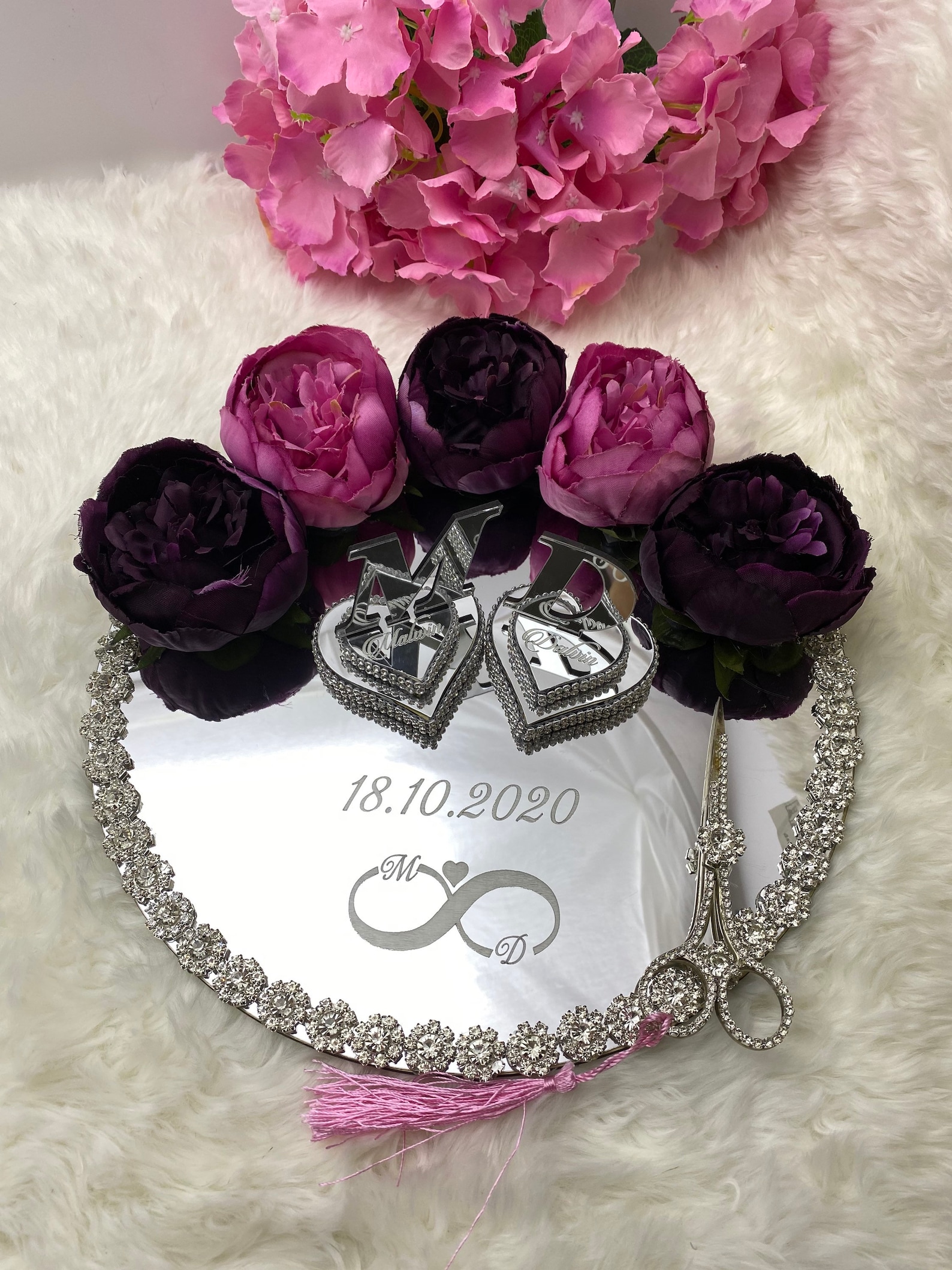 Buy Personalized Wedding Ring Plate Ceremony Engagement Ring Online in ...