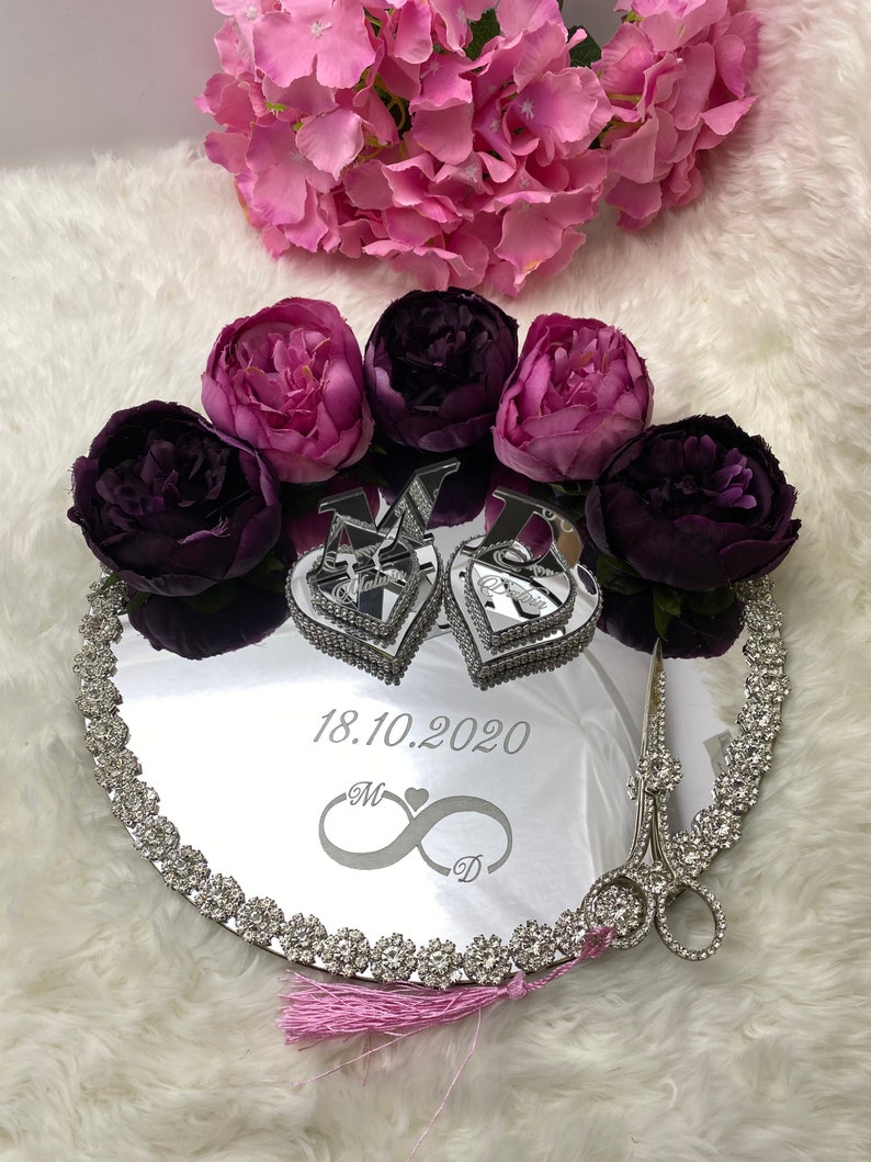 Buy Personalized Wedding Ring Plate Ceremony Engagement Ring Online in ...