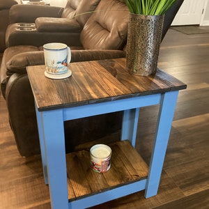 Wood End Table,farmhouse End Table, Rustic Wood Table, Night Stand ...