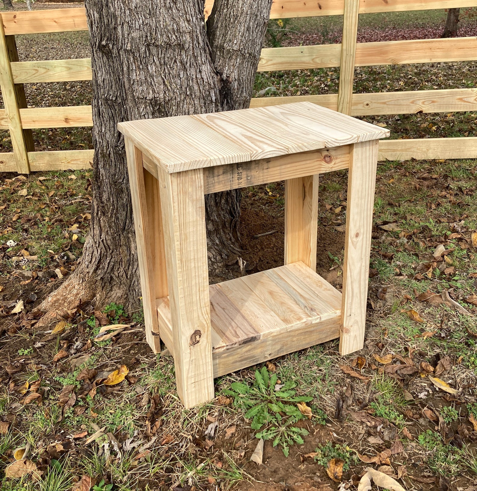Unfinished End Table, Wood Table, Wood End Table, Side Table Farmhouse ...