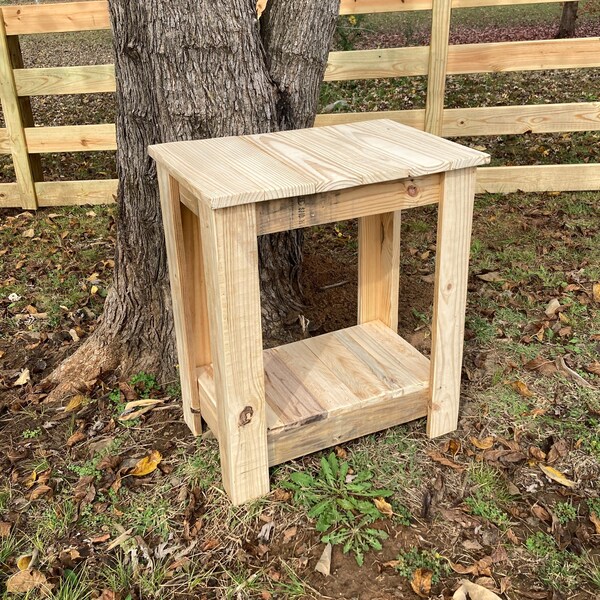 Rustic End Table - Etsy