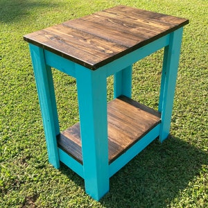End Table, Wood End Table, Farmhouse End Table, Rustic Wood Table ...