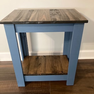 Wood End Table,farmhouse End Table, Rustic Wood Table, Night Stand ...