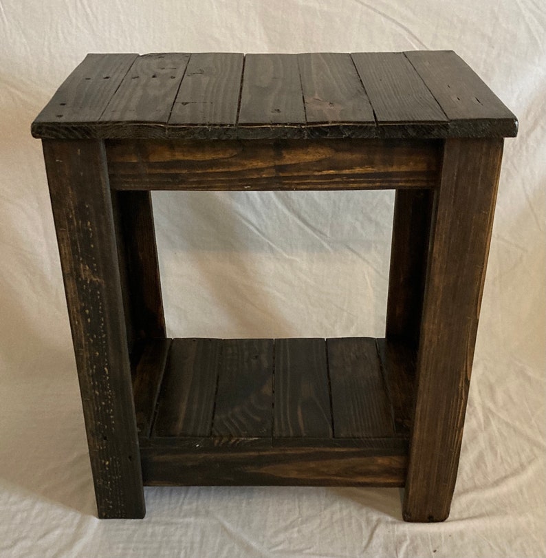End Table, Wood End Table, Farmhouse End Table, Rustic Wood Table ...