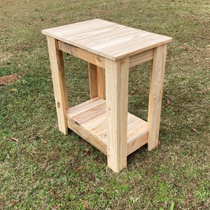 Unfinished End Table, Wood Table, Wood End Table, Side Table Farmhouse ...