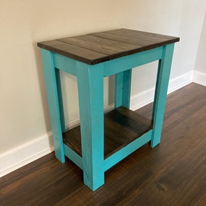 End Table, Wood End Table, Farmhouse End Table, Rustic Wood Table ...